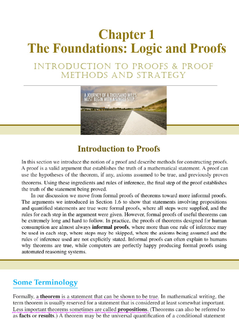 7 Introduction to Proofs, Proof Methods and Strategy | PDF