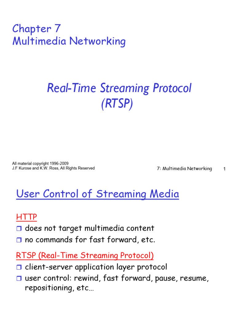 07 Real-Time Streaming Protocol | PDF | Streaming Media | Internet
