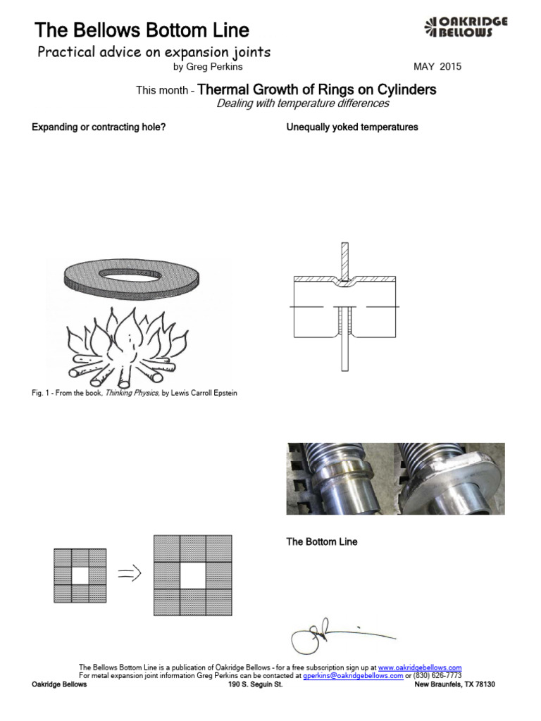 Thermal Growth of Rings and Things | PDF | Pipe (Fluid Conveyance ...