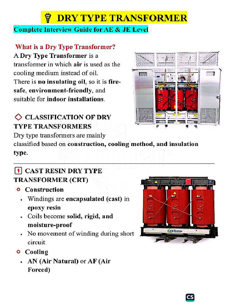 Dry Type Transformer | PDF