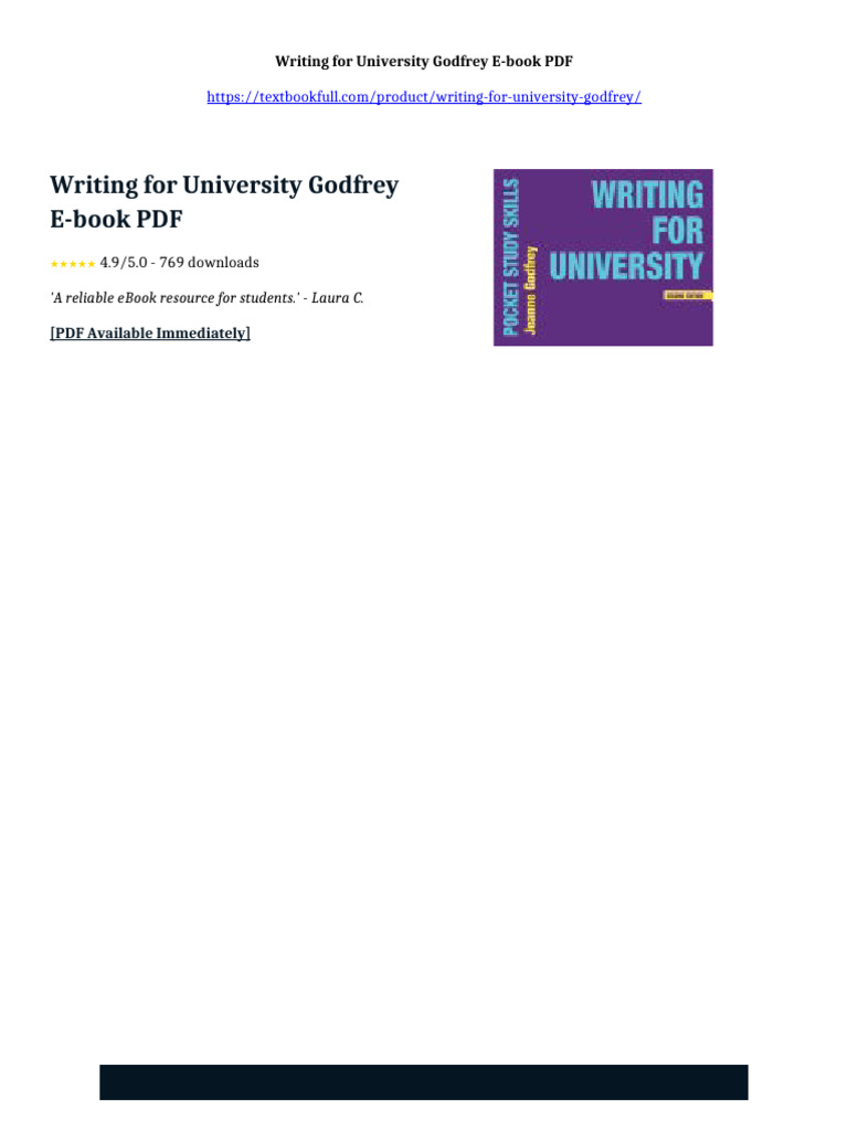Writing for University Godfrey eBook long edition | PDF | Geographic ...