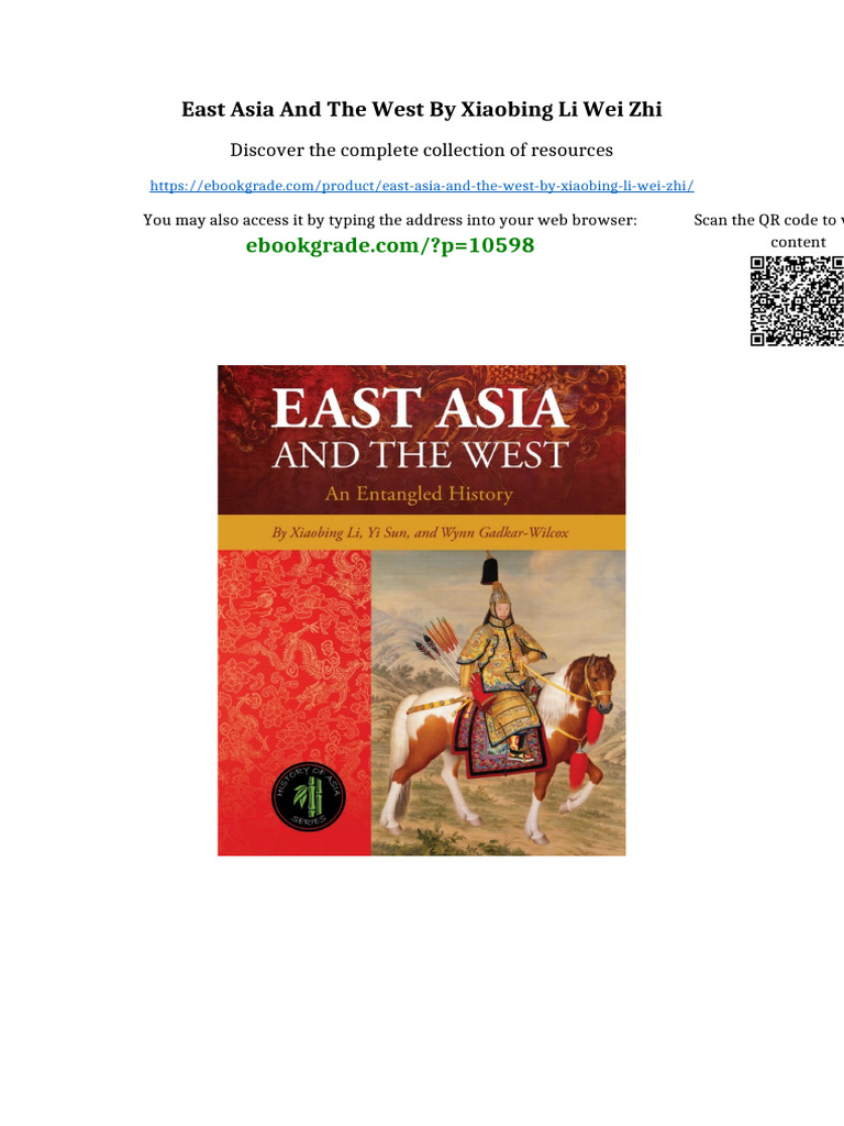 East Asia and the West By Xiaobing Li Wei Zhi updated 2025 | PDF