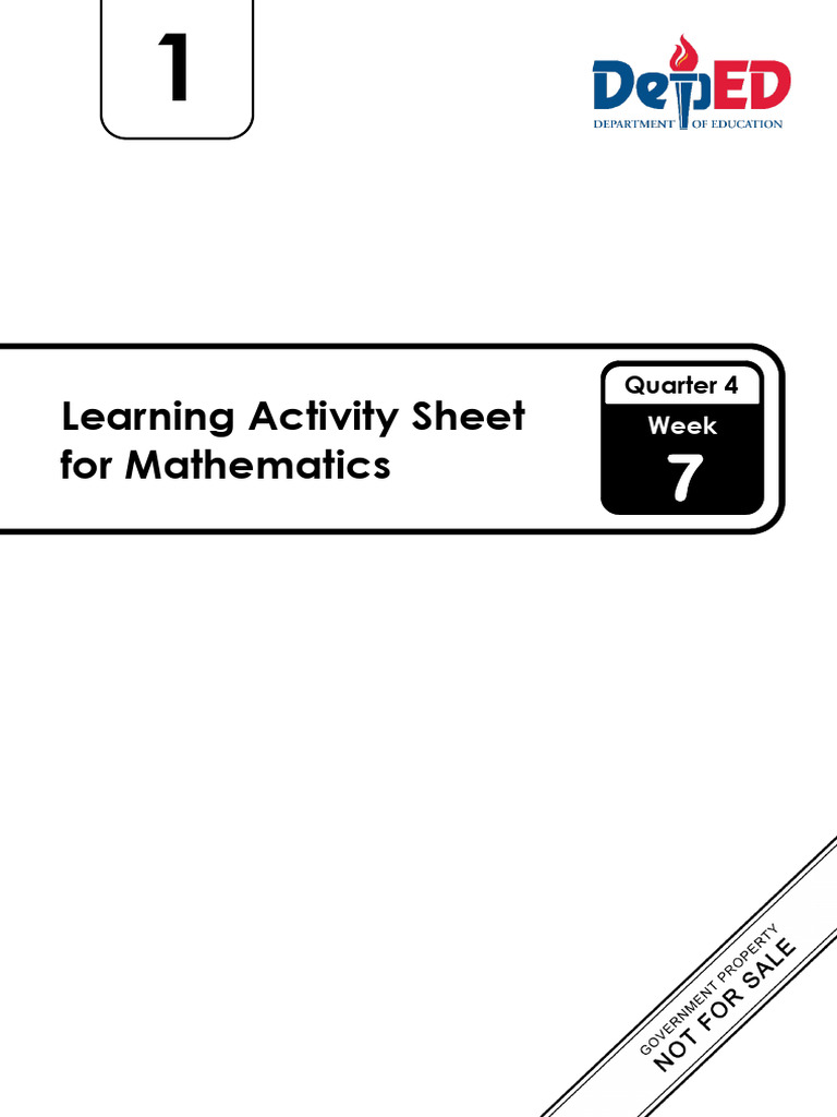 LAS Math 1 Q4 Week 7 v.3 For Sign Off | PDF | Copyright | Intellectual ...