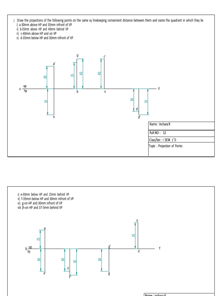 Inchara CAED Assignment | PDF | Geometry | Geometric Objects