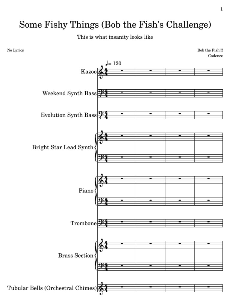 Some Fishy Things (Bob the Fish's Challenge) | PDF | Musical ...