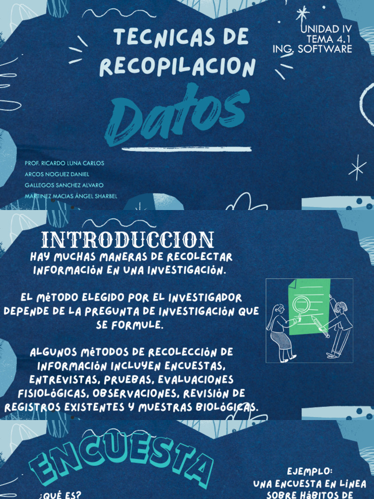 Tecnicas de Recopilacion | PDF | Metodología de encuesta | Método ...