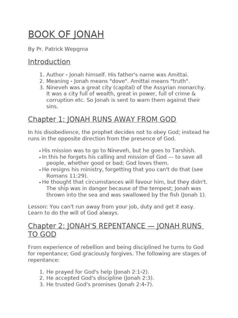 2. JONAH (AutoRecovered) | PDF | Jonah