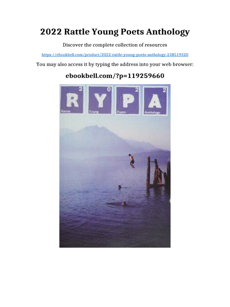 2022 Rattle Young Poets Anthology PDF Available | PDF | Intellectual ...