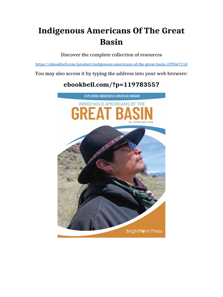 Indigenous Americans of the Great Basin available full chapters | PDF ...