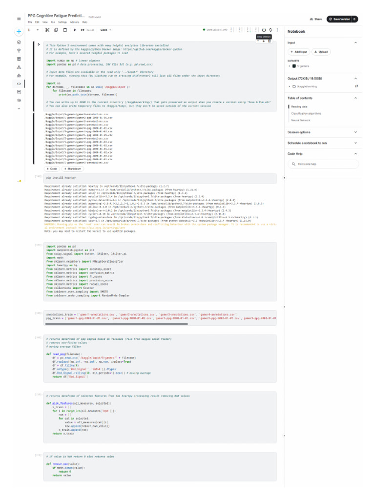 Screencapture Kaggle Code Mdmasumahmedrony PPG Cognitive Fatigue ...