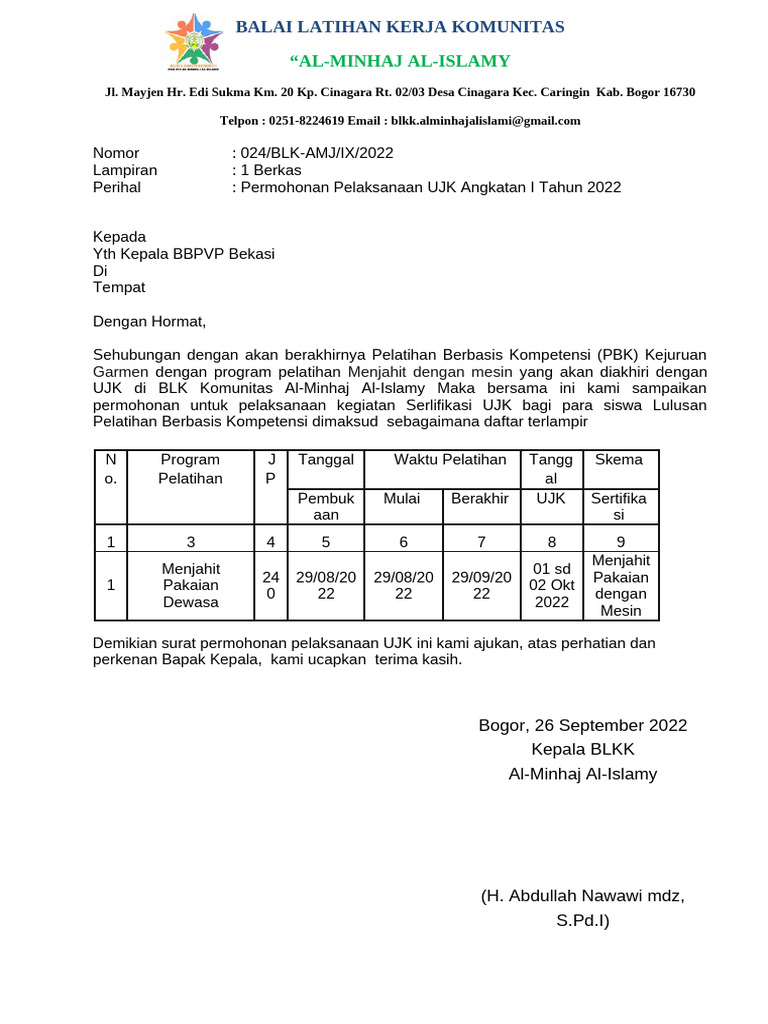Master Surat Permohonan | PDF