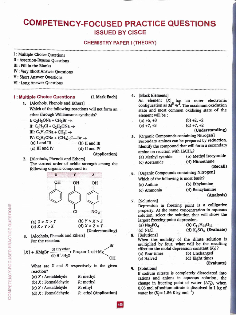 Compentency Focused Practice Questions | PDF