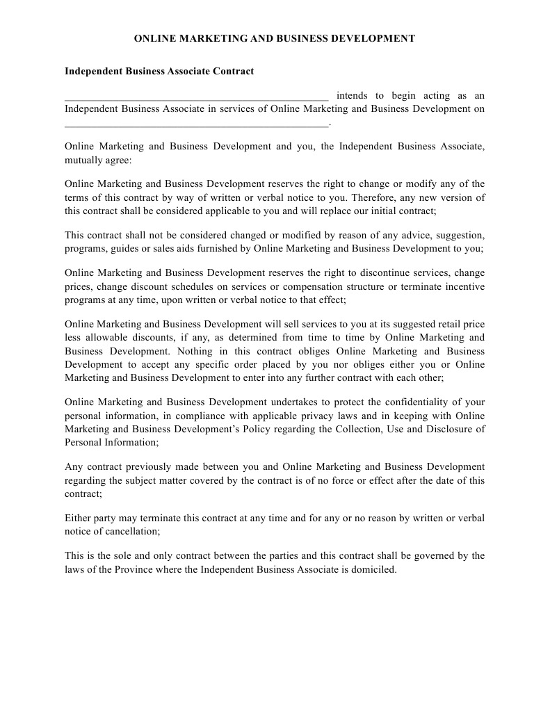 Associate Contract v2 | PDF | Online Advertising | Personally ...