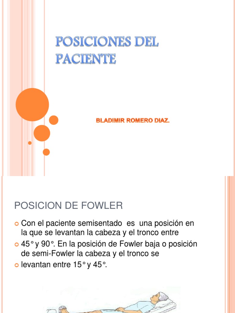 Posiciones de pacientes y sus aplicaciones médicas | PDF | Términos ...