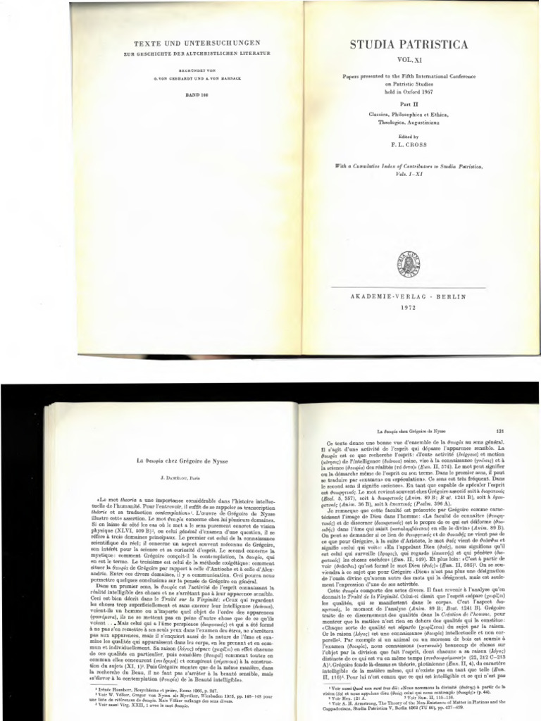Danielou Theoria Gregoire Nysse | PDF