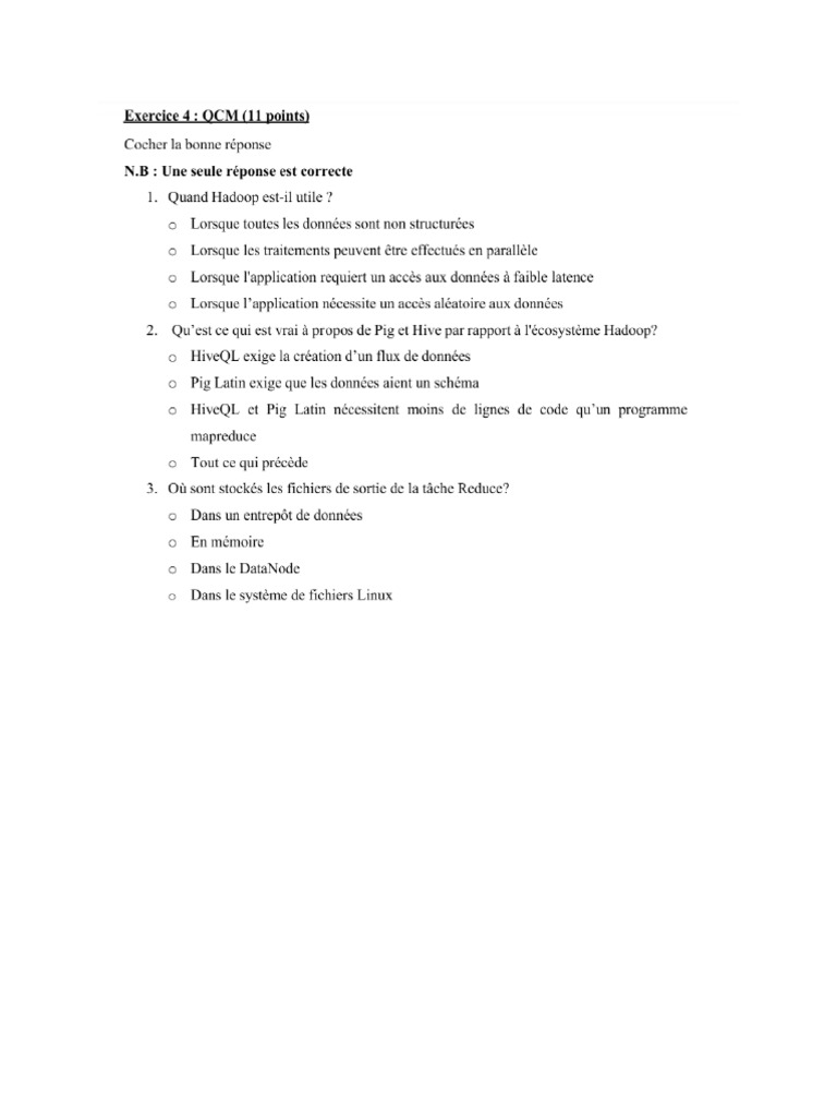 QCM Big Data | PDF
