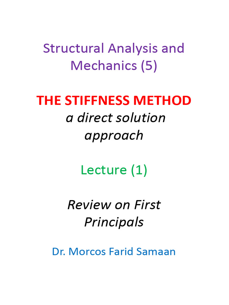Lecture 1 | PDF | Structural Analysis | Physics