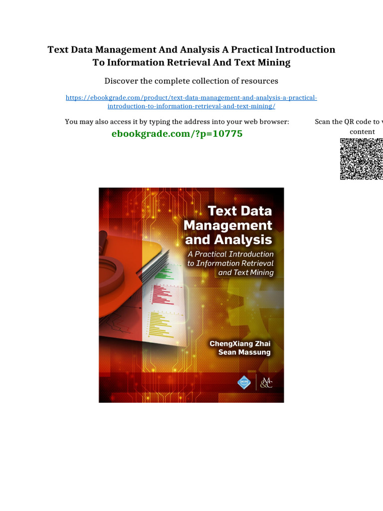 Text Data Management and Analysis A Practical Introduction to ...
