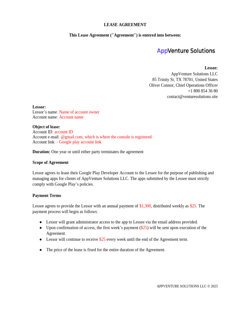 LEASE AGREEMENT DRAFT | PDF | Lease