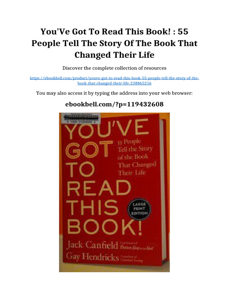 You've got to read this book! : 55 people tell the story of the book ...