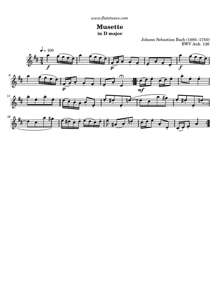 Bach Musette in D Major | PDF