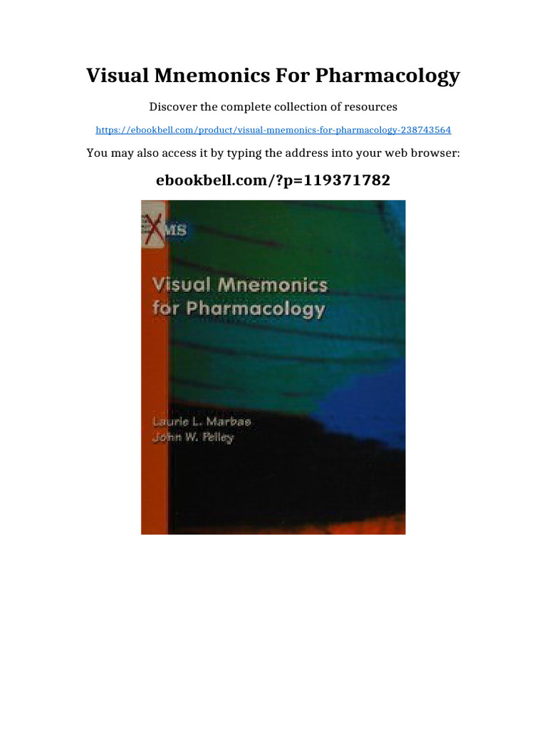 Visual Mnemonics For Pharmacology Full Chapters Included | PDF ...