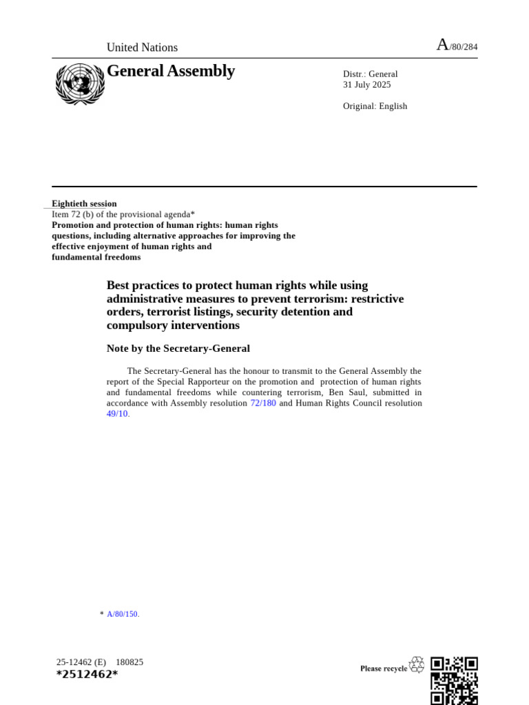 UN Document | PDF | Crimes | Crime & Violence