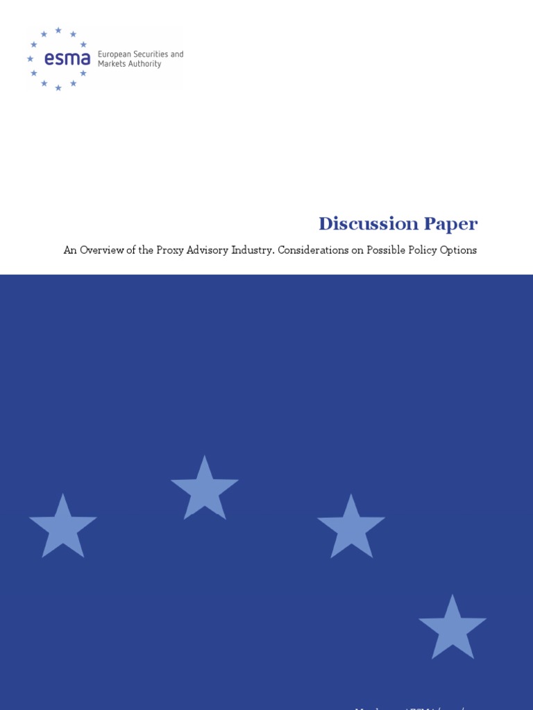 Discussion Paper: An Overview of The Proxy Advisory Industry ...