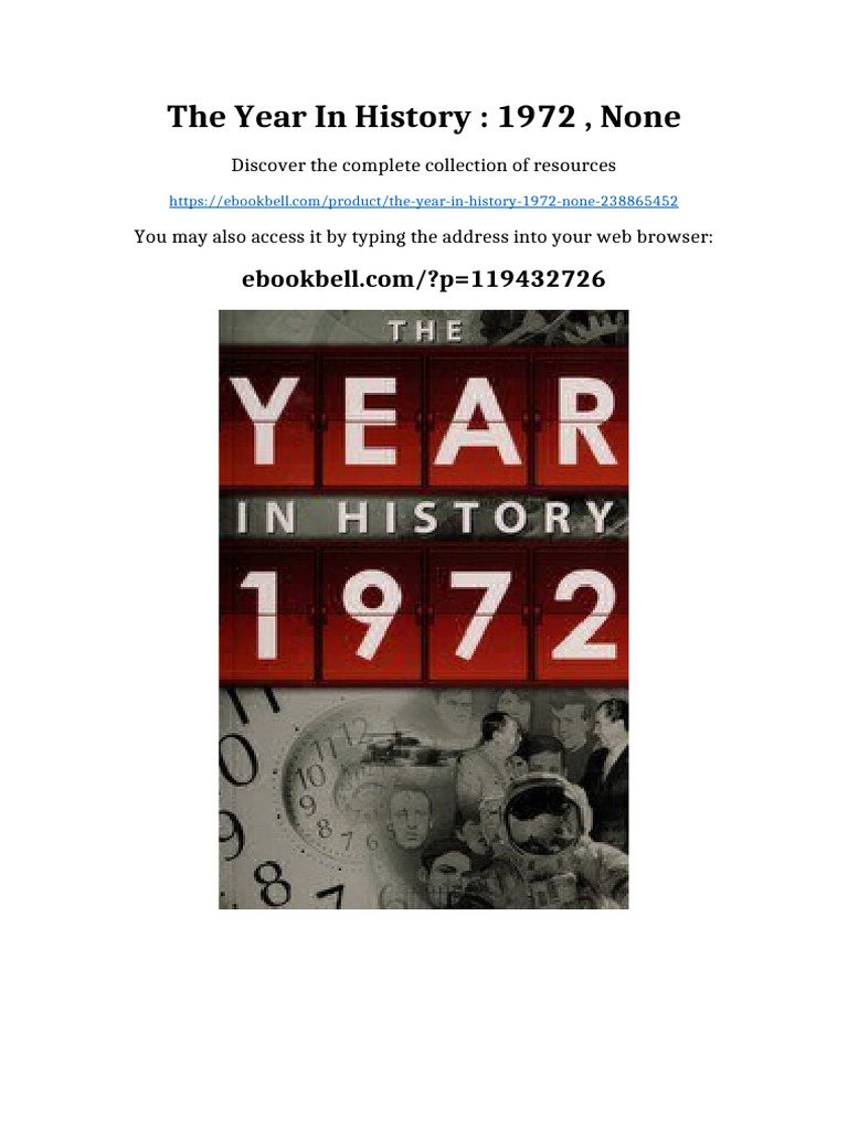 The Year in History: 1972, None Kindle & PDF Formats | PDF ...