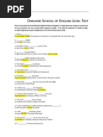 Oxford Placement Test Sample Questions | PDF | Language Arts & Discipline