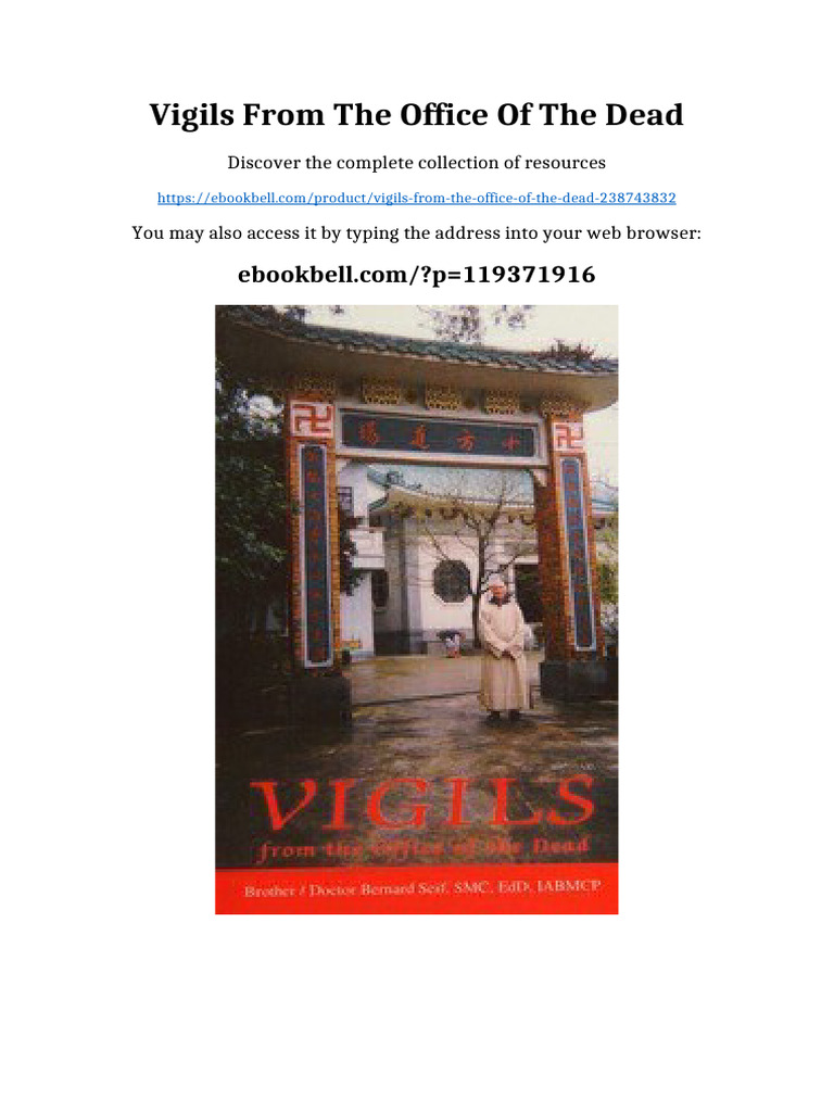 Vigils From The Office of The Dead PDF Available | PDF | Intellectual ...