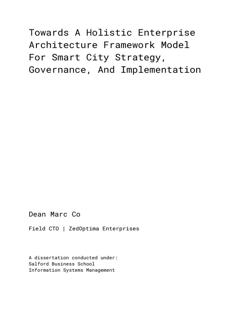 TOGAF | PDF | Enterprise Architecture | City