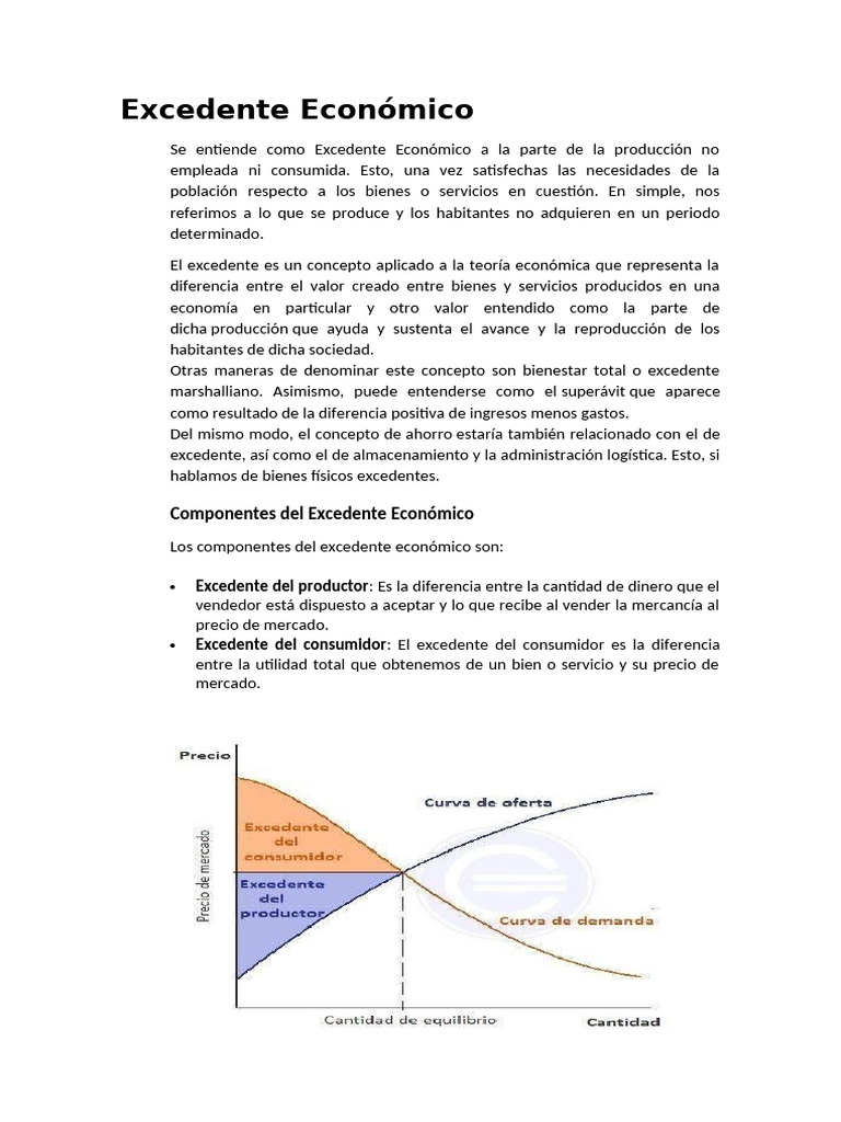 Excedente Económico | PDF