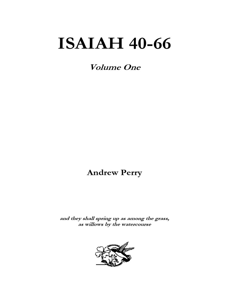 Isaiah 40 66 Volume One | PDF | Book Of Isaiah | Isaiah