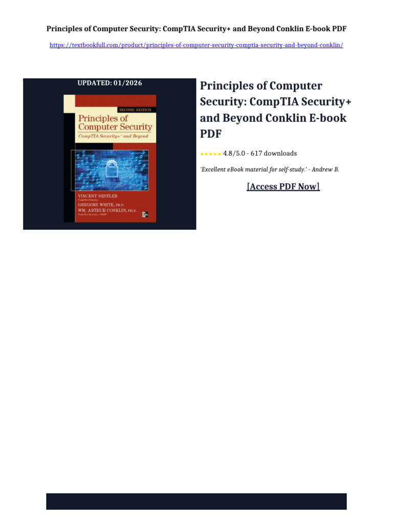 Principles of Computer Security: CompTIA Security+ and Beyond Conklin ...