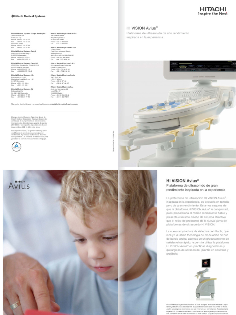 HI VISION Avius Brochure | PDF | Ultrasonido | Biopsia