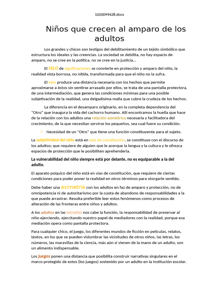 CONTRA EL DESAMPARO, Perla Zelmanovich, Sujeto de La Educacion | PDF ...