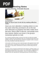 Note to File Guidelines and Template | PDF