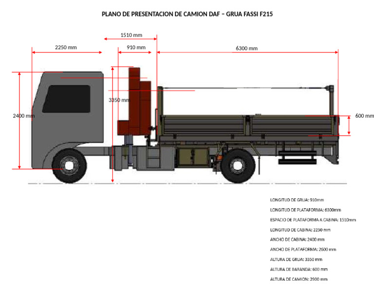 Plano de Presentacion de Camion Daf Grua Fassi f215 | PDF