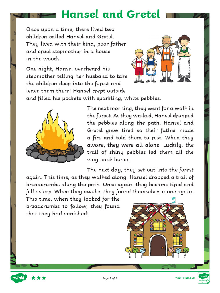 Edited - T L 527091 ks1 Hansel and Gretel Differentiated Reading ...