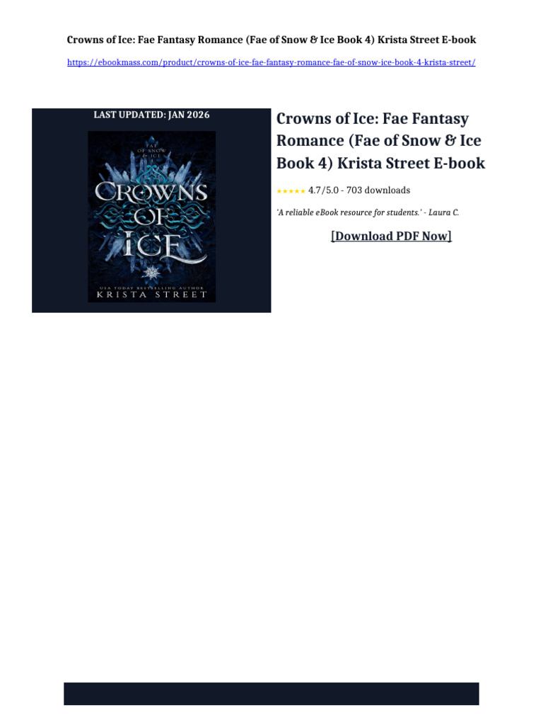Crowns of Ice: Fae Fantasy Romance (Fae of Snow & Ice Book 4) Krista ...