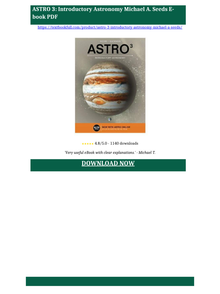 ASTRO 3: Introductory Astronomy Michael A. Seeds eBook long-form ...