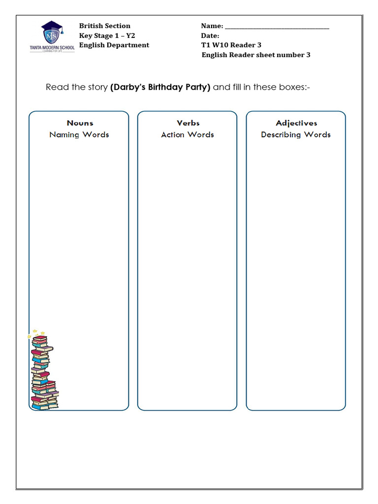 Darby's Birthday Party (Reader) Word Mat | PDF