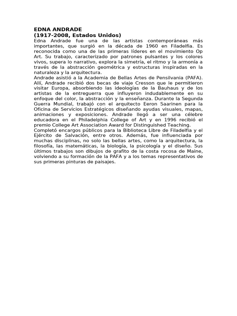 Edna Andrade | PDF