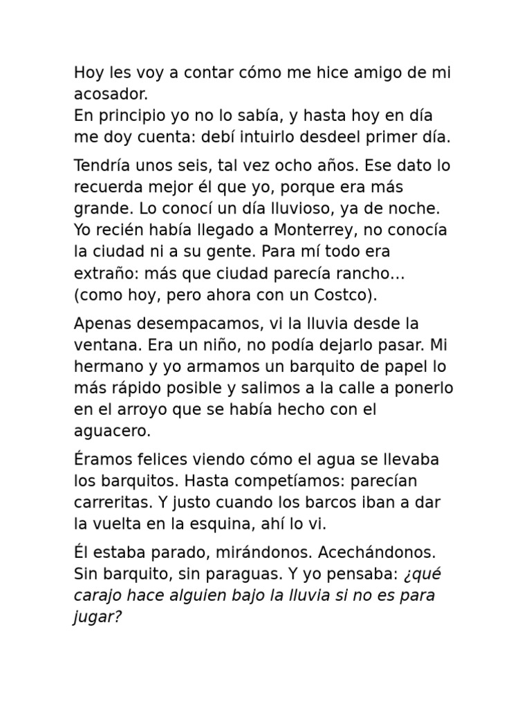 Me hice amigo de mi acosador | PDF