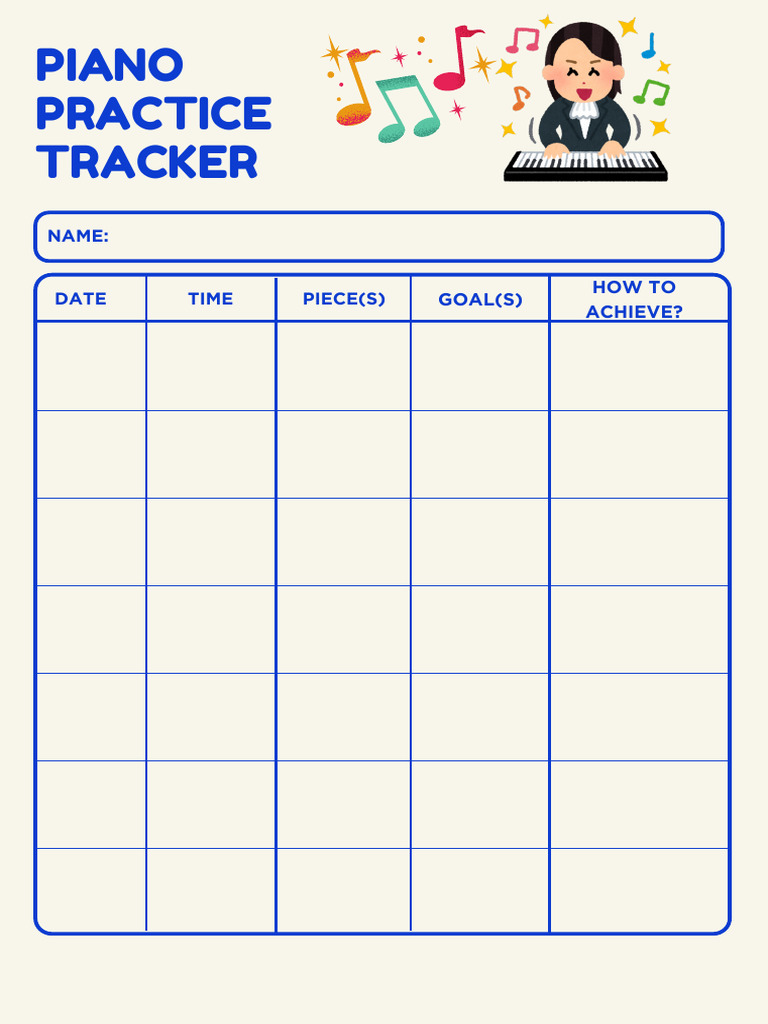 Piano Practice Tracker | PDF