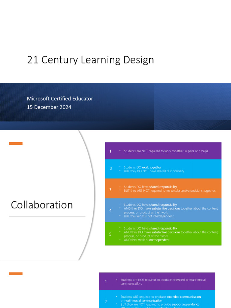 21 Century Learning Design | PDF