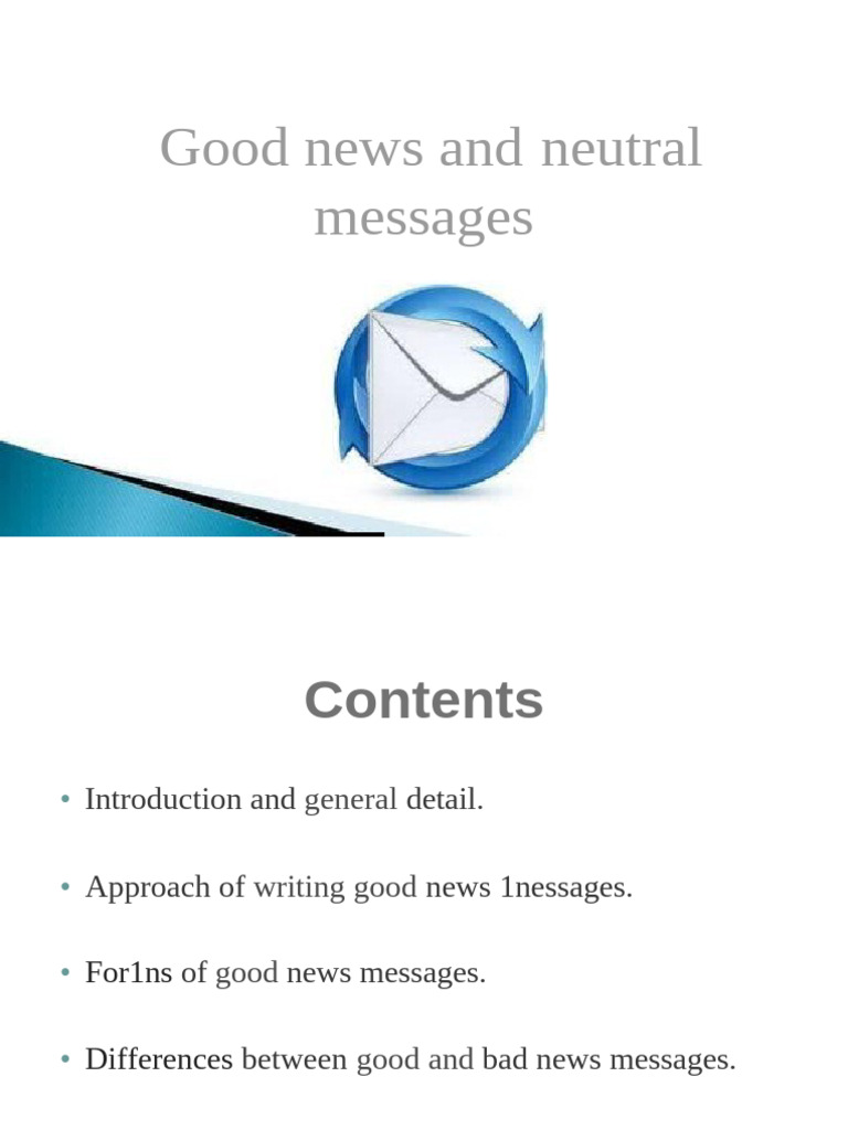 good news messages | PDF | Target Audience | Communication