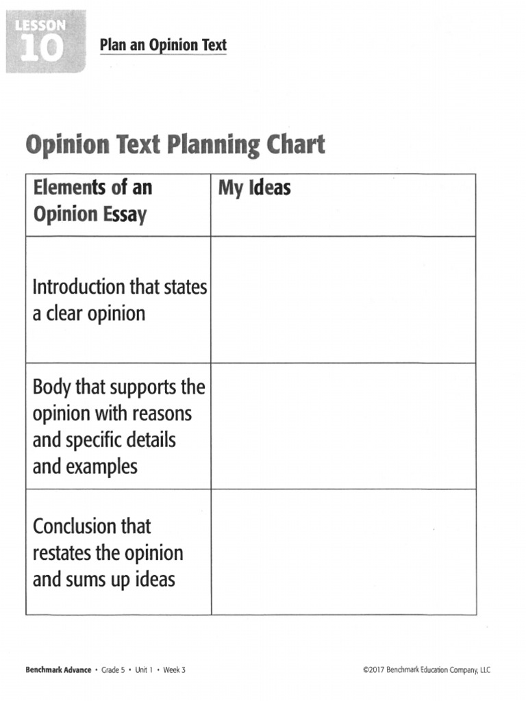 BA Unit3 Opinion Writing Planning | PDF