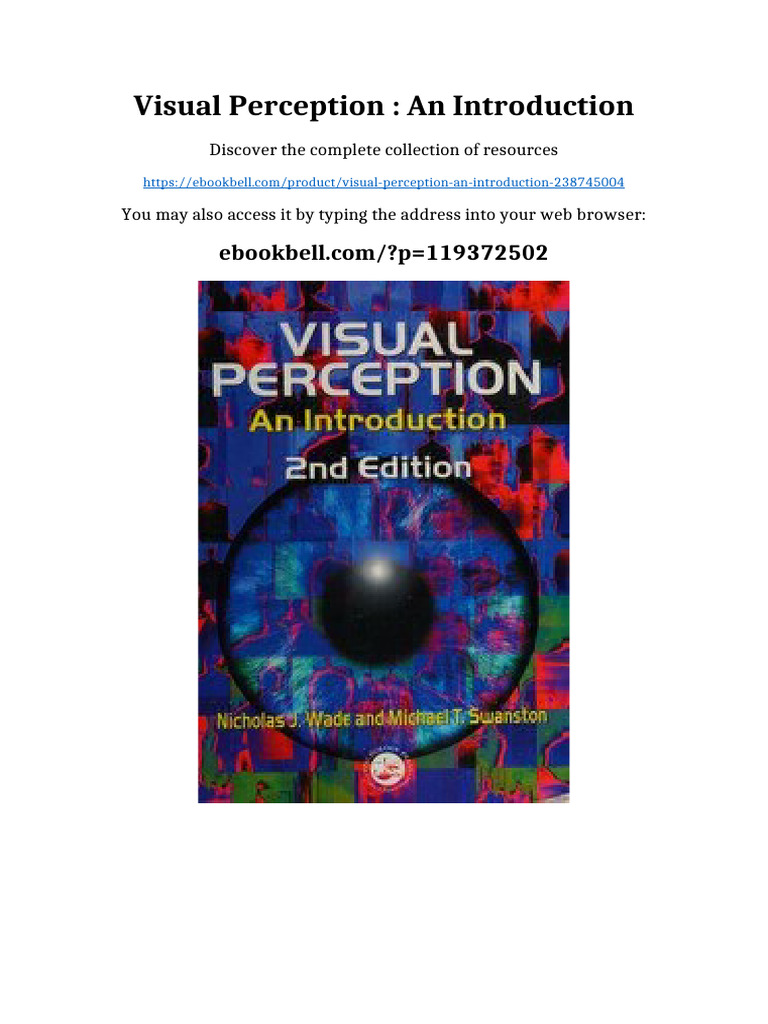 Visual Perception: An Introduction Updated 2025 | PDF | Intellectual ...